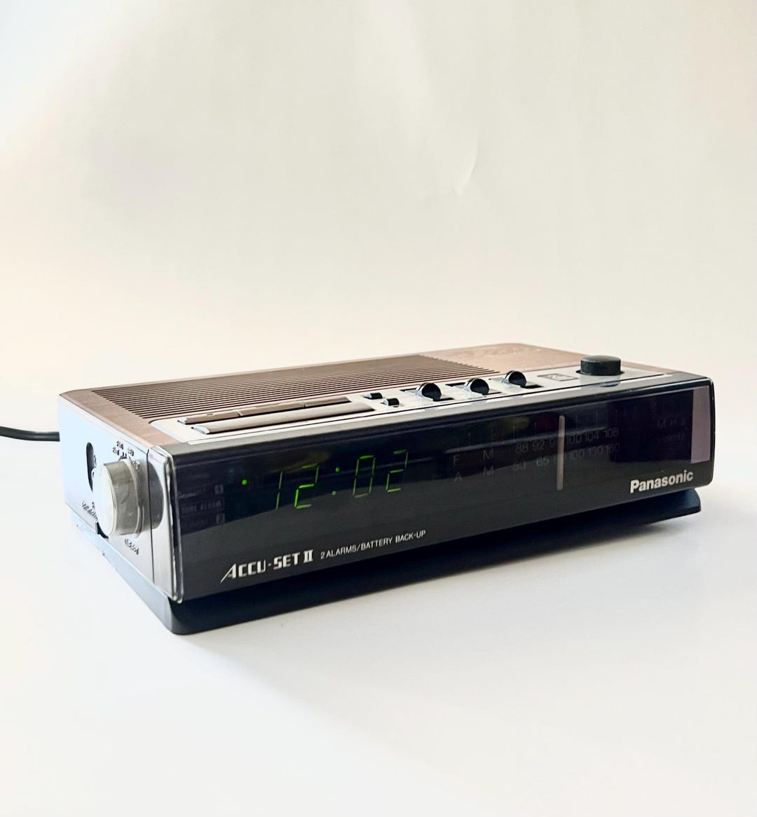 Vintage 80's Panasonic Digital Alarm Clock/radio With Green Display - Etsy