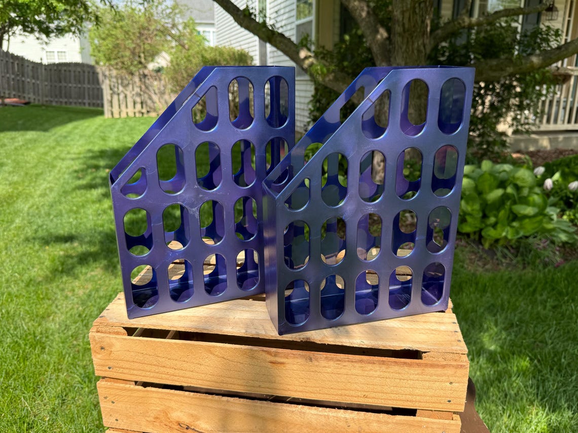 Vintage Blue Eldon File Organizers, Office Storage - Etsy