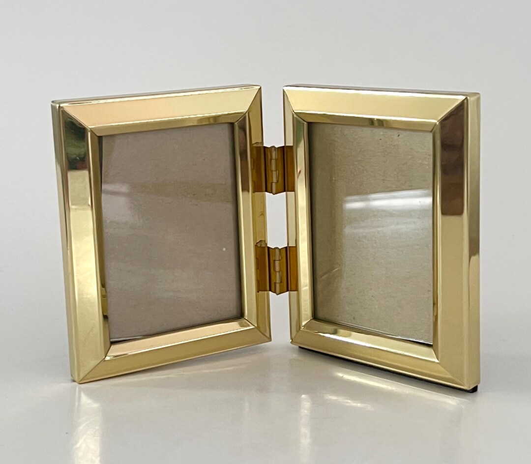 Vintage Brass Small Bi-fold Hinged Frame, Vintage Gfits - Etsy