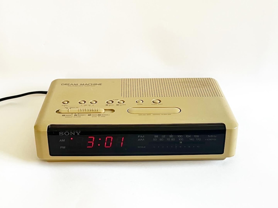 Vintage Sony Dream Machine Alarm Clock AM/FM Radio Tan Color Tested ...
