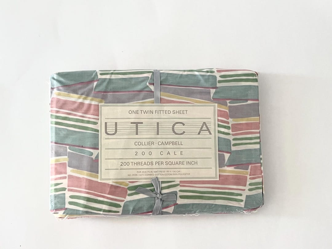 Vintage 90s Twin Fitted Sheet, 90s Room Decor - Etsy