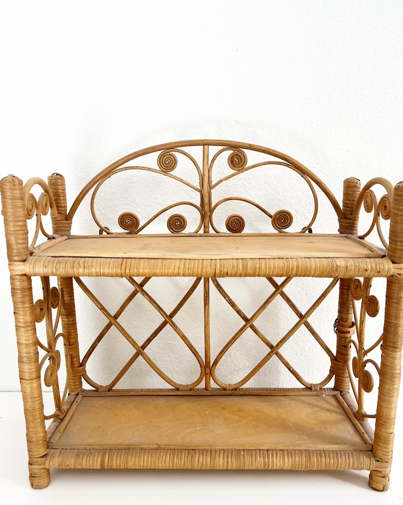 Vintage Boho Wicker Shelf, Boho Chic Decor - Etsy
