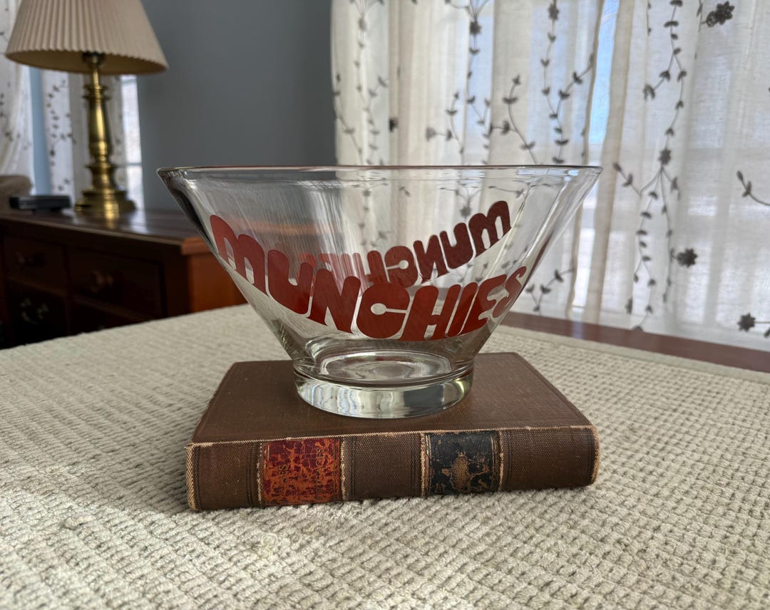 Vintage MCM 70's Wheaton Glass Large "munchies" Bowl - Etsy