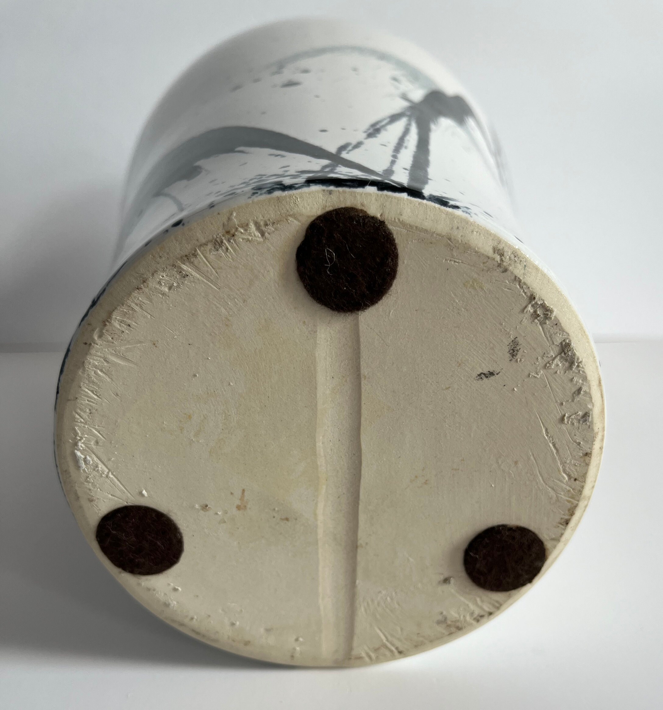 Vintage Harris Potteries Modern Paint Spattered Vase - Etsy