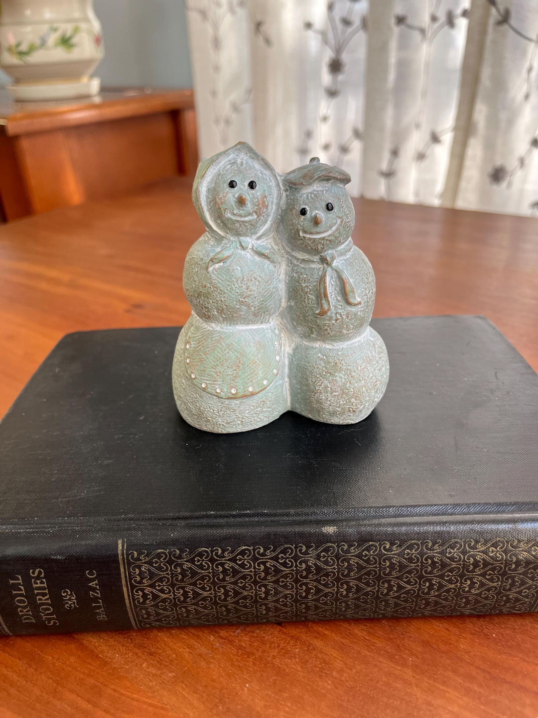 Vintage Isabel Bloom Mr. and Mrs. Snowman Couple Figurine, Christmas ...