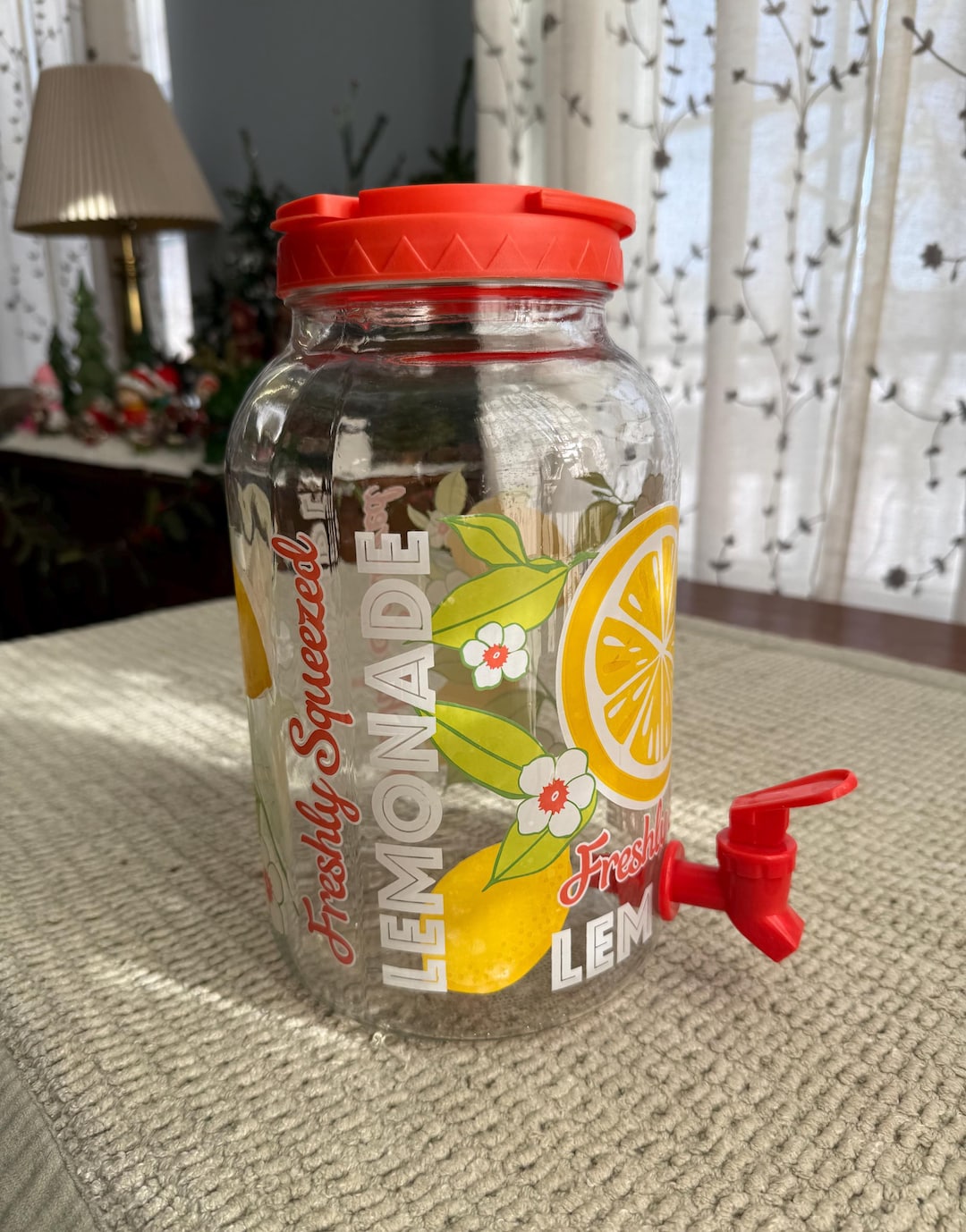 Vintage Glass Sun Tea Jar, Citrus Design - Etsy