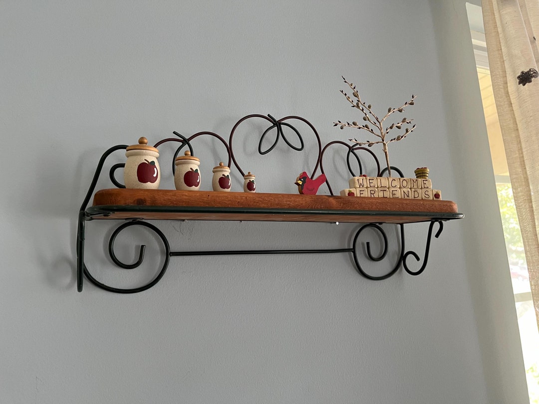 Vintage Wood and Metal Country/farmhouse "apples" Shelf/wall Decor - Etsy