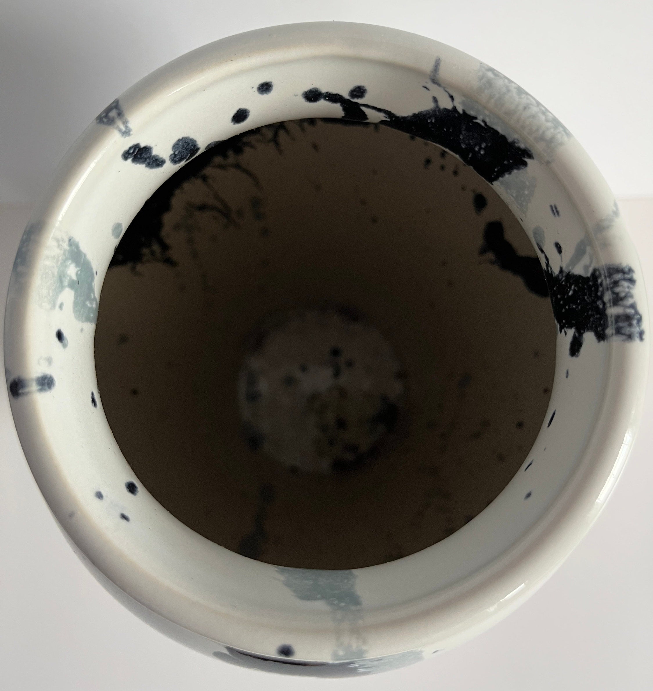 Vintage Harris Potteries Modern Paint Spattered Vase - Etsy