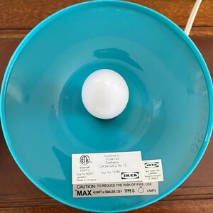 IKEA Lamp // 90's Turquoise Lampan Lamp - Etsy