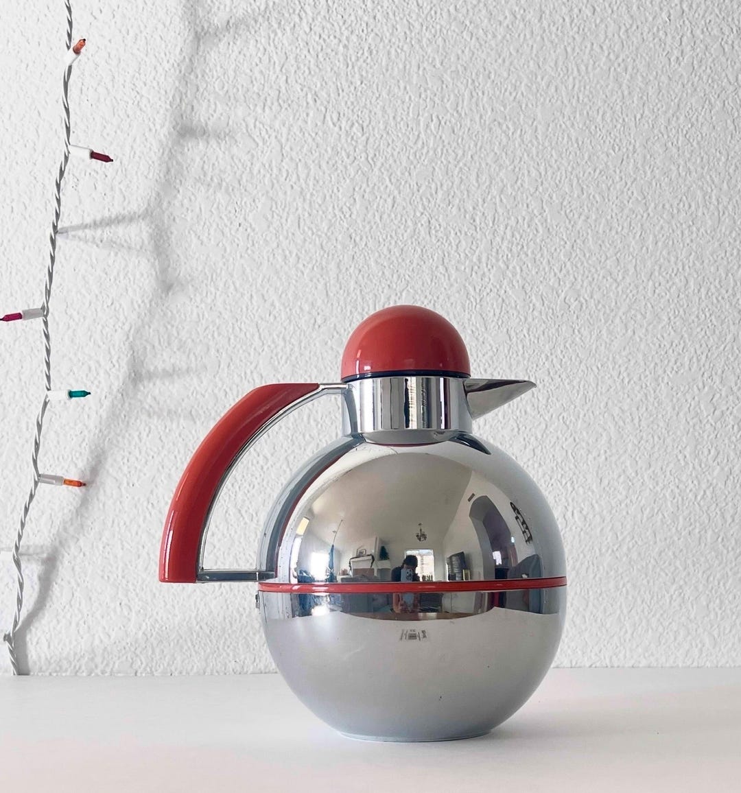 Vintage Studio Nova Coffee Carafe, Red and Chrome - Etsy