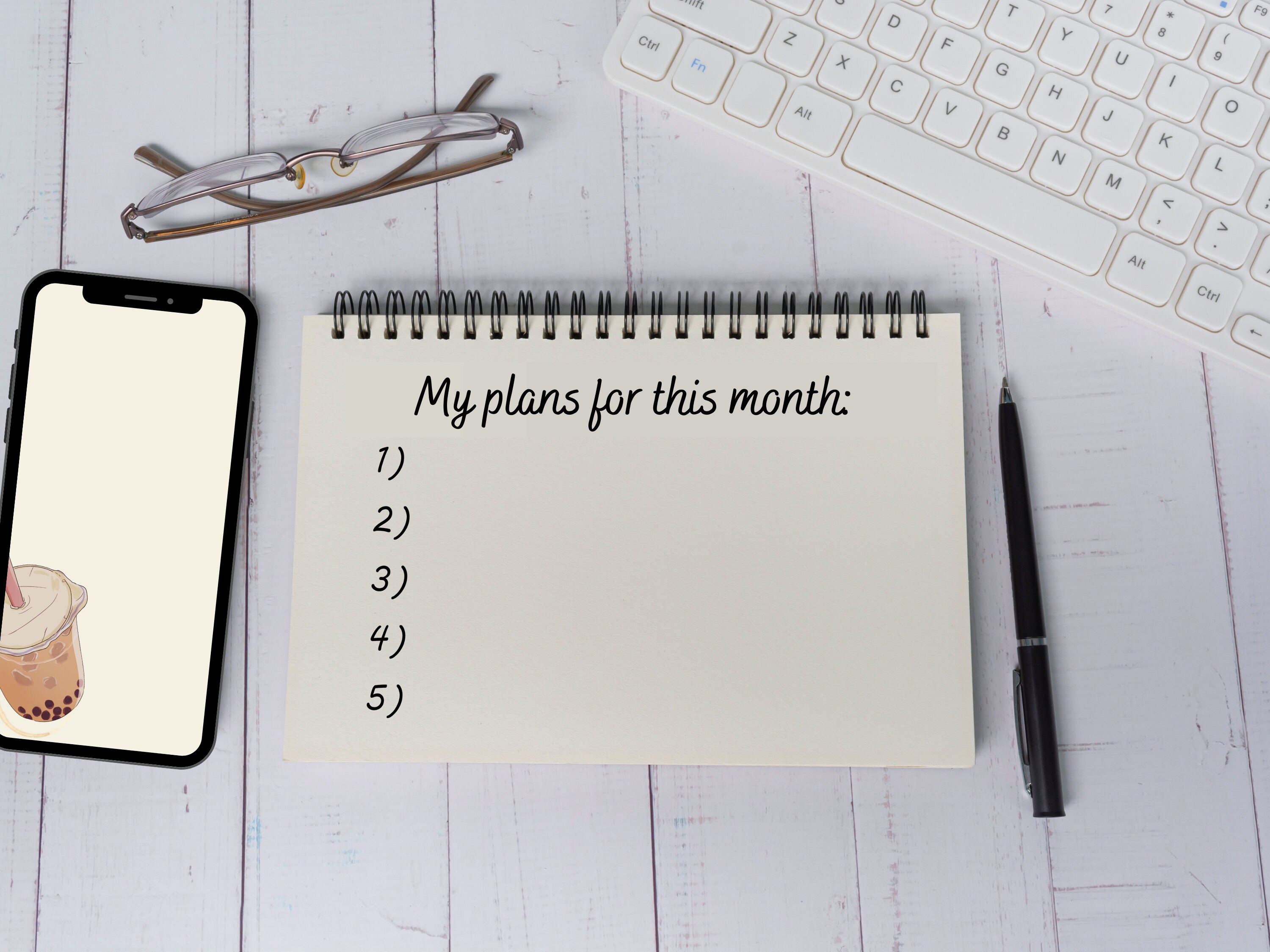 Boba Tea Home Screen | Studying at a Coffee Shop Phone Wallpaper ...