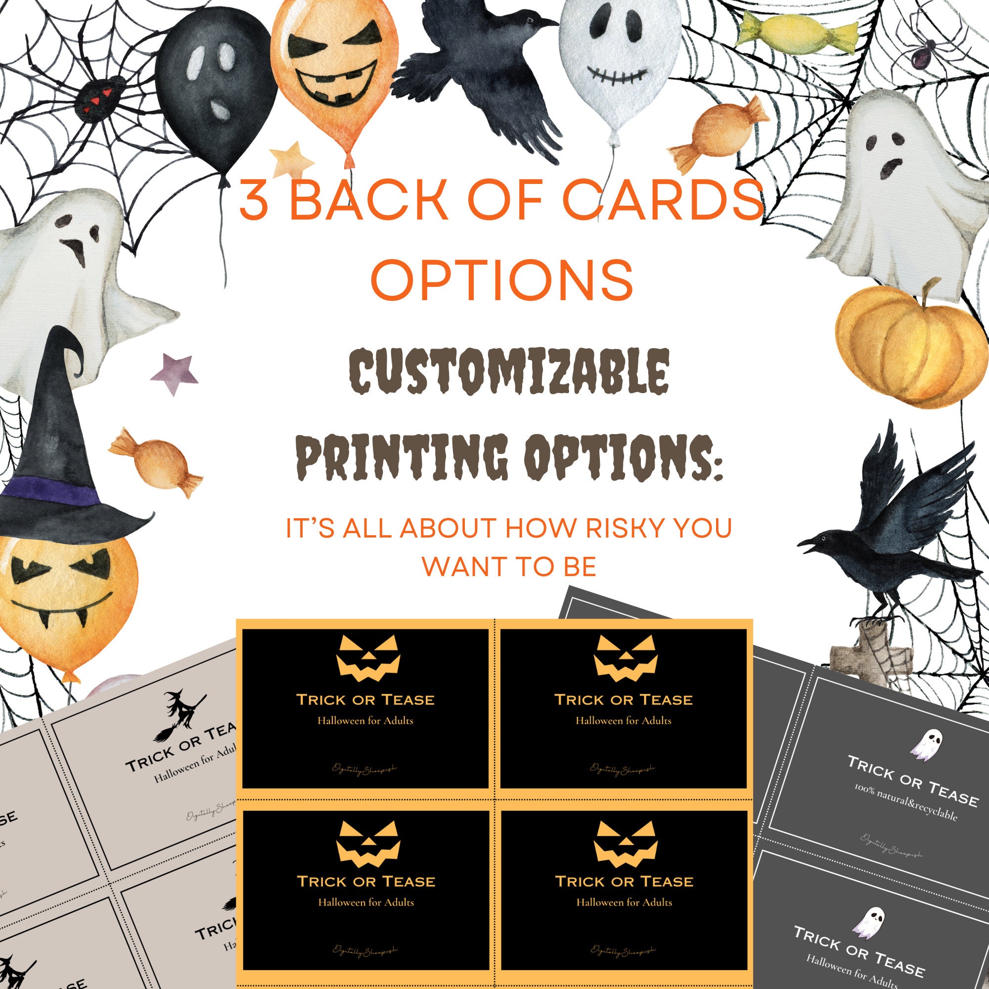 Trick or Tease Halloween Party Game for Adults (printable) - Etsy