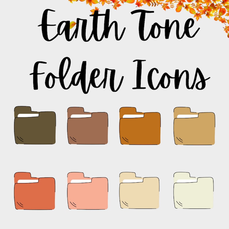 15 Fall Aesthetic Folder Icons | Folder Icons for Windows | MacBook Air ...