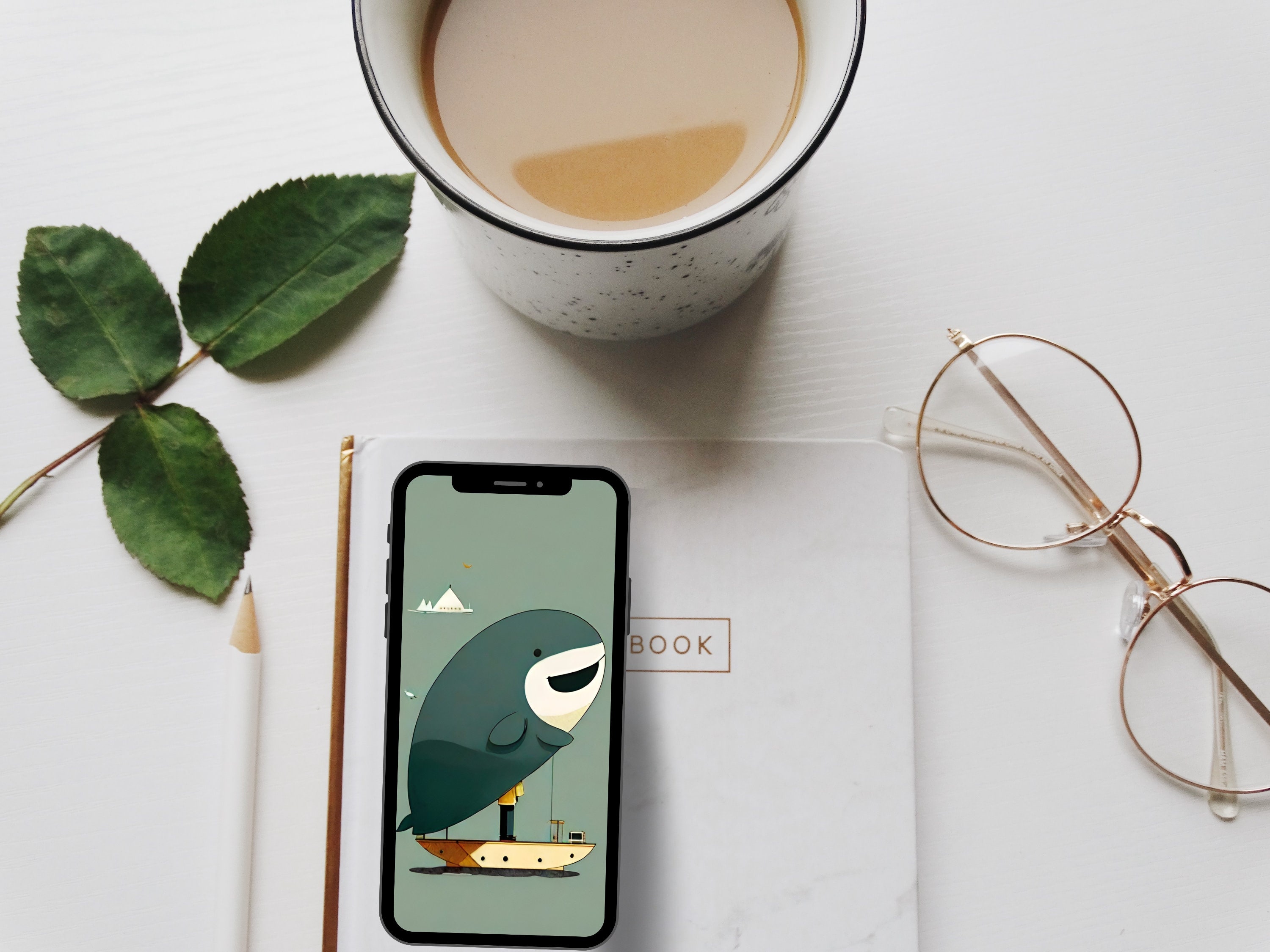 Whale Phone Home Screen | Sleeping in the Greenhouse Phone Wallpaper ...