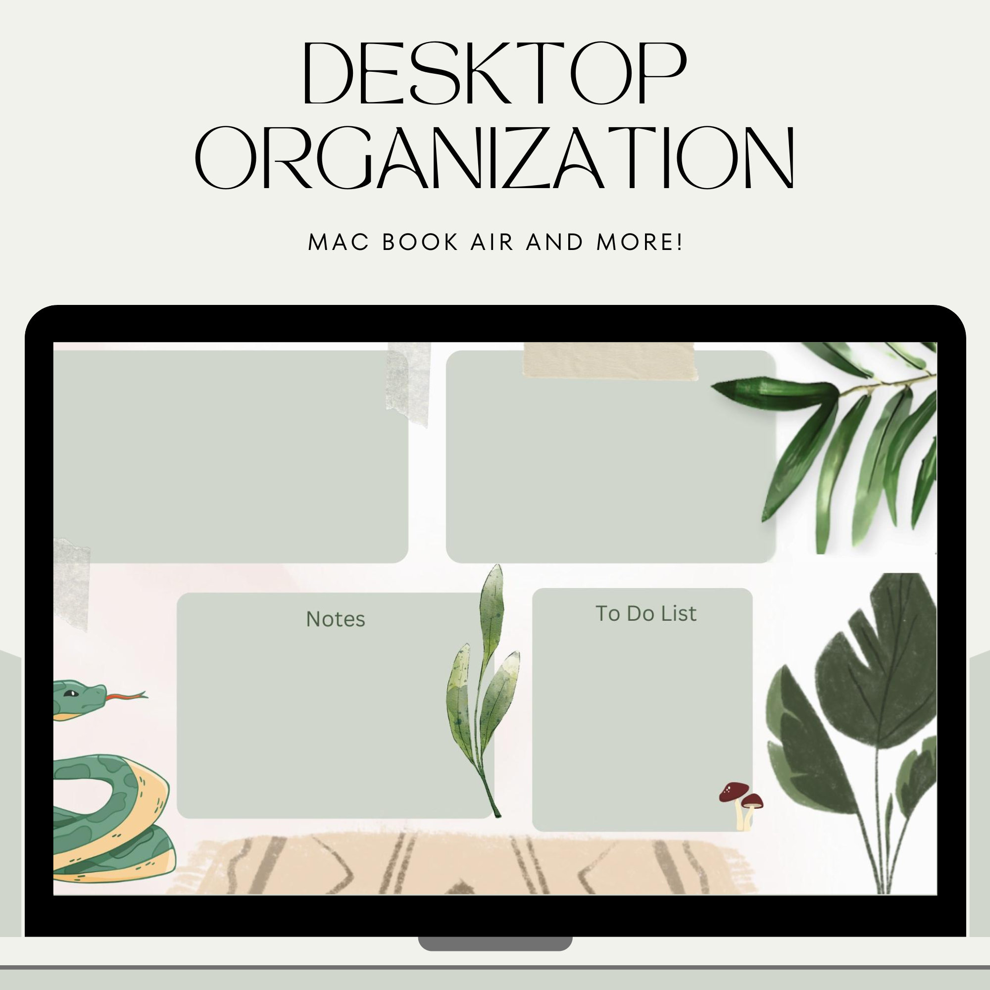 Desktop Wallpaper Organizer Green Academia Aesthetic - Etsy