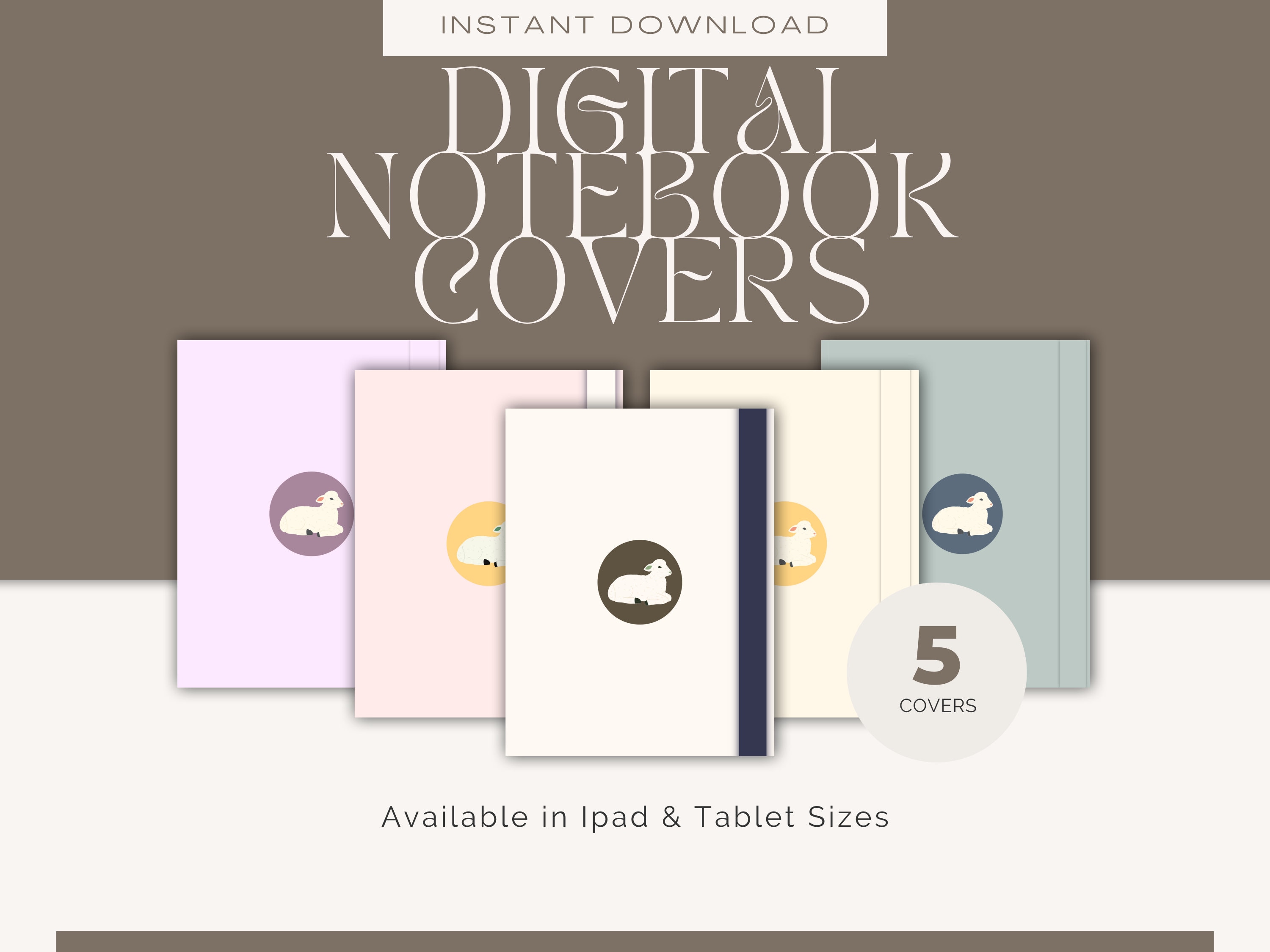 5 Minimalistic Digital Goodnotes Covers, Digital Notebook Covers ...