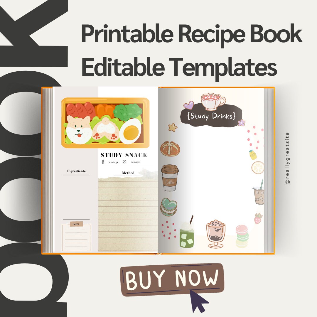 Plantilla de receta / Plantilla de receta editable / Plantilla de ...