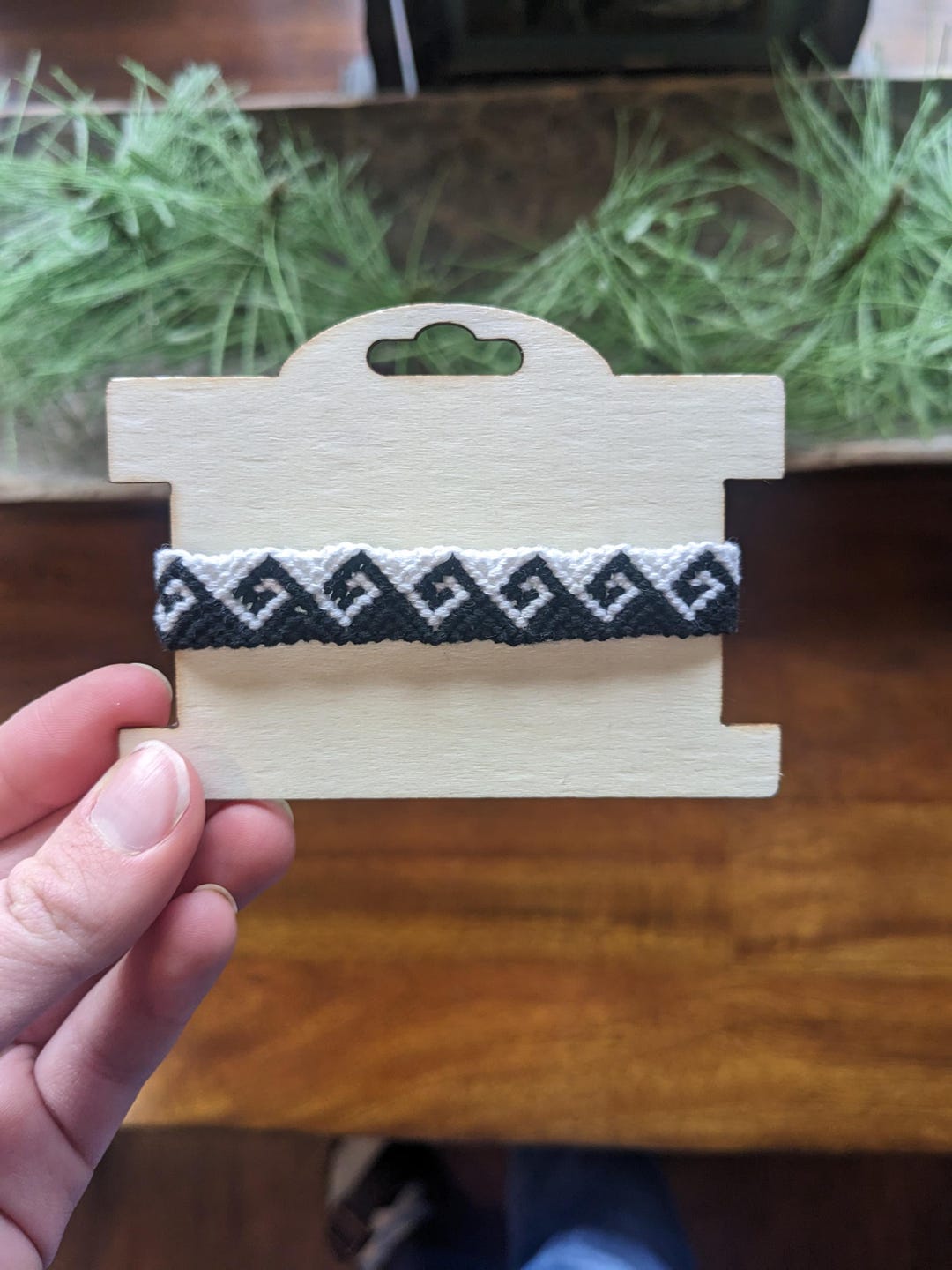 Black and White Greek Wave Bracelet - Etsy