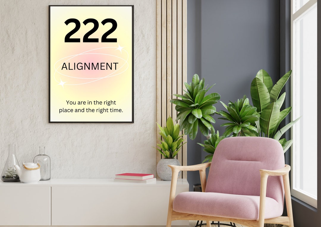 222 Angel Numbers Digital Print Numerology Wall Art Mystic - Etsy