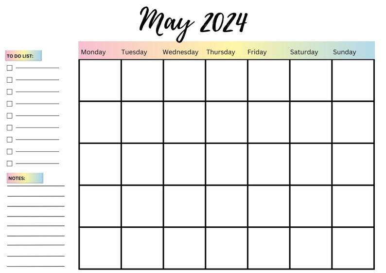 2024 Yearly Planner Printable, Digital Download, A4 Size, A5 Size ...