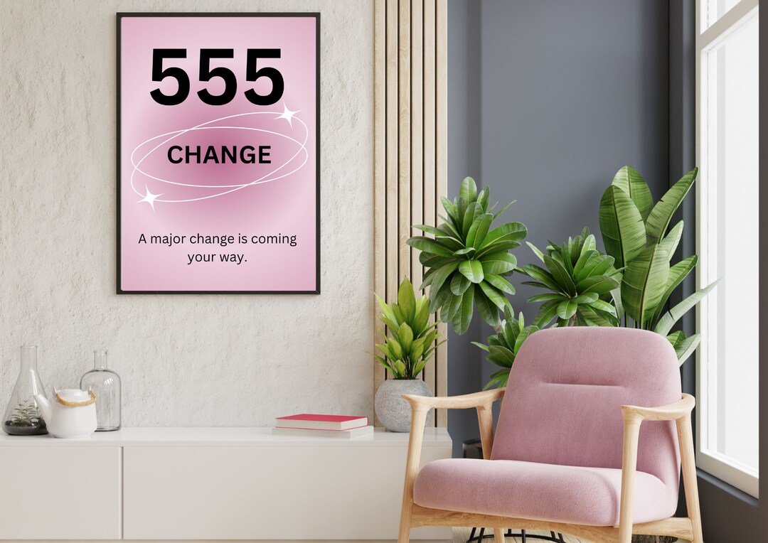 555 Angel Numbers Digital Print Numerology Wall Art Mystic - Etsy