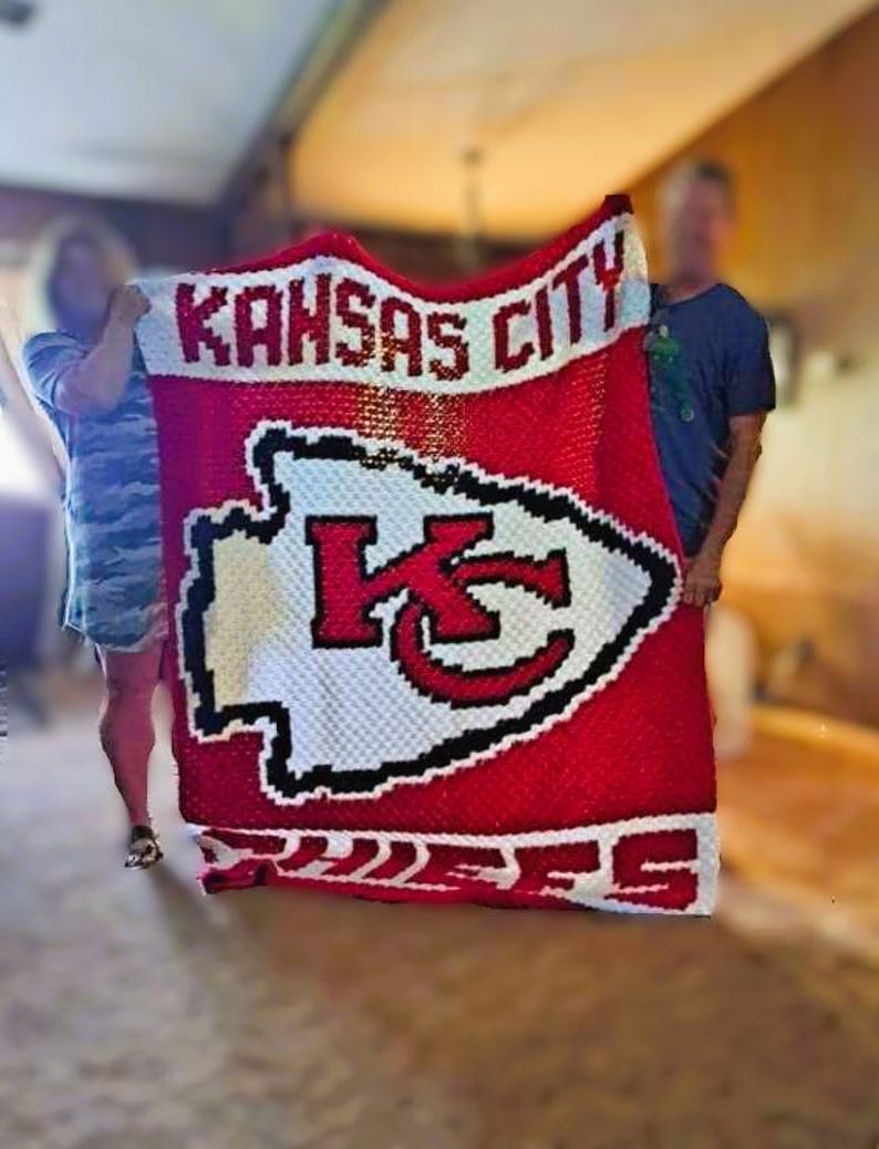 Kansas City Chiefs Crochet Blanket - Full Size - Etsy