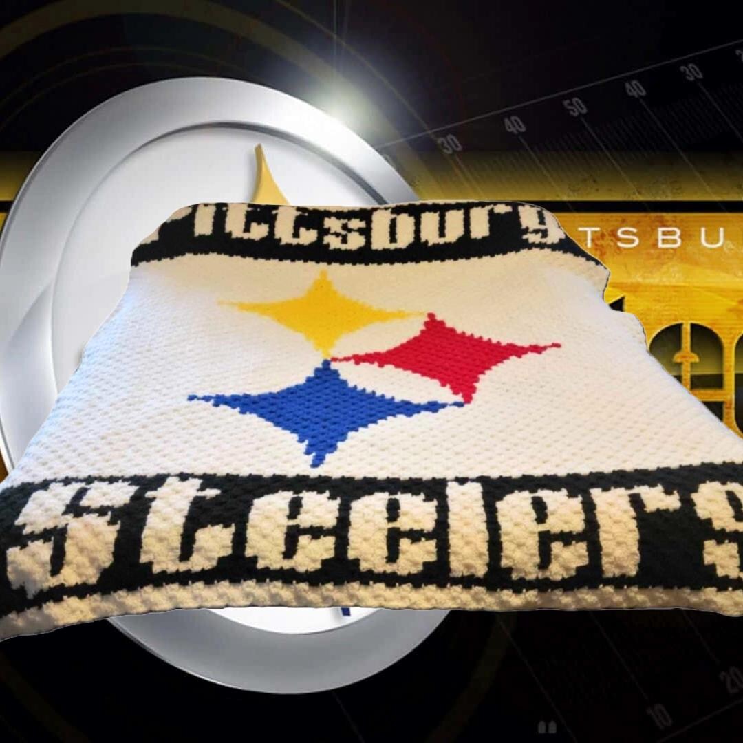 Pittsburg Steelers Crochet Blanket - Full Size - Etsy