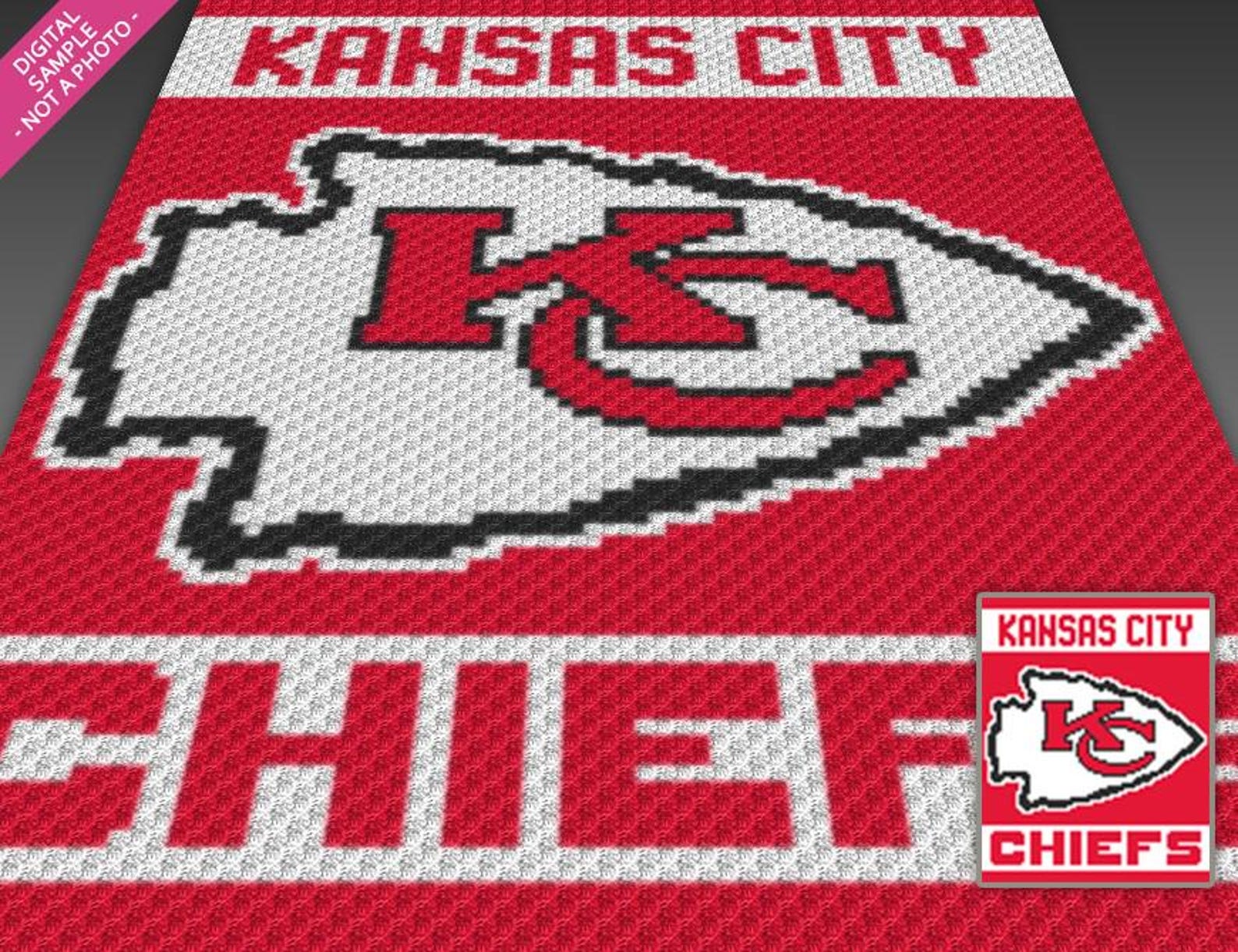 Kansas City Chiefs Crochet Blanket - Full Size - Etsy