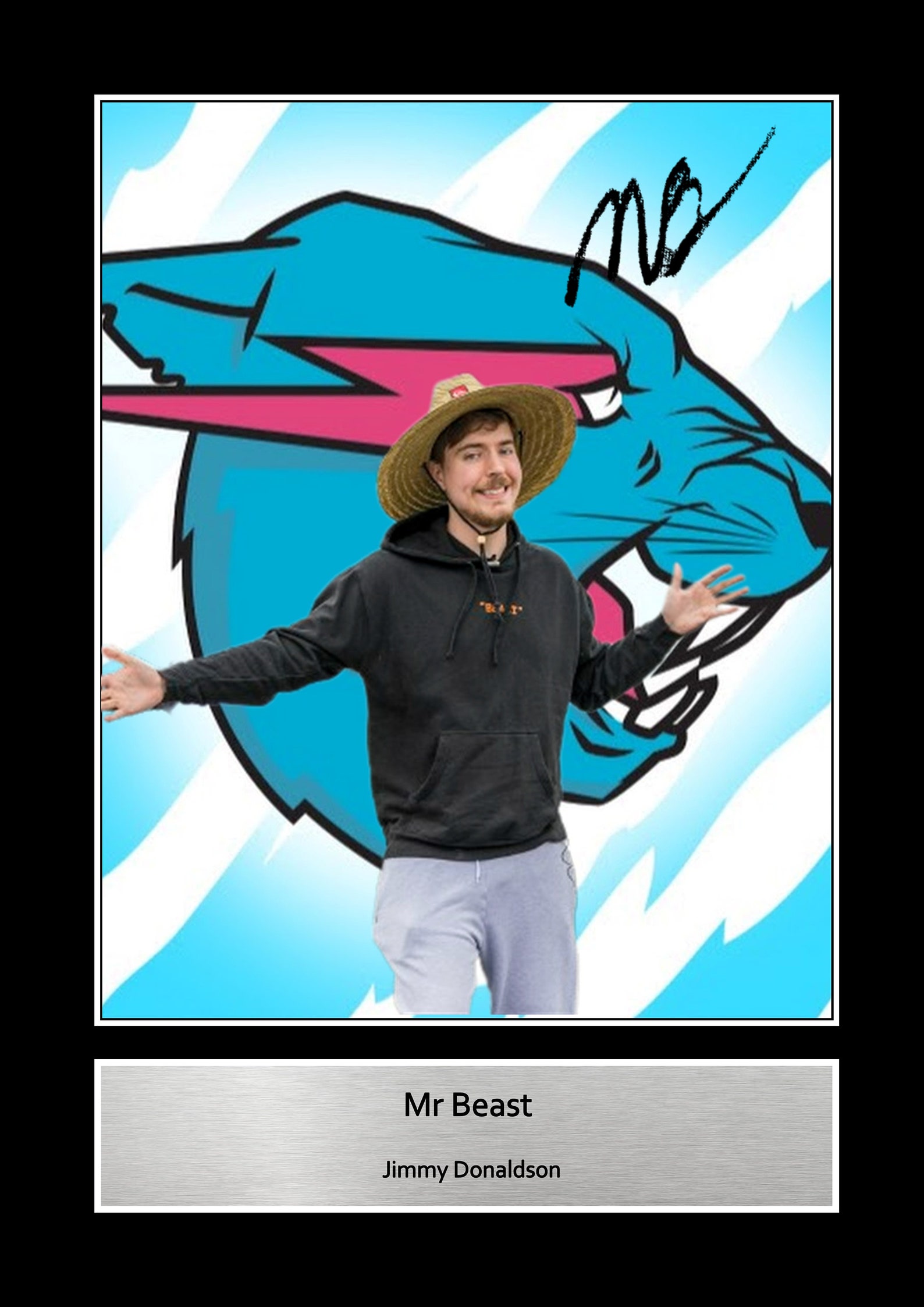 Mrbeast Youtube Icon Signed Autographed Reproduction Print - Etsy