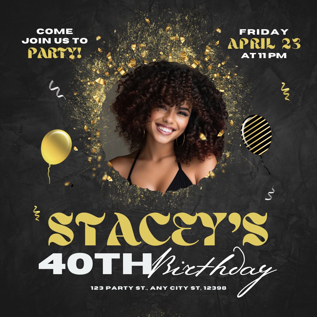 40th Birthday Flyer - Etsy