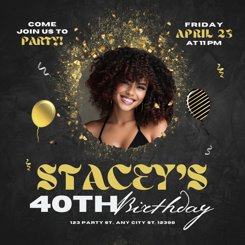 40th Birthday Flyer - Etsy