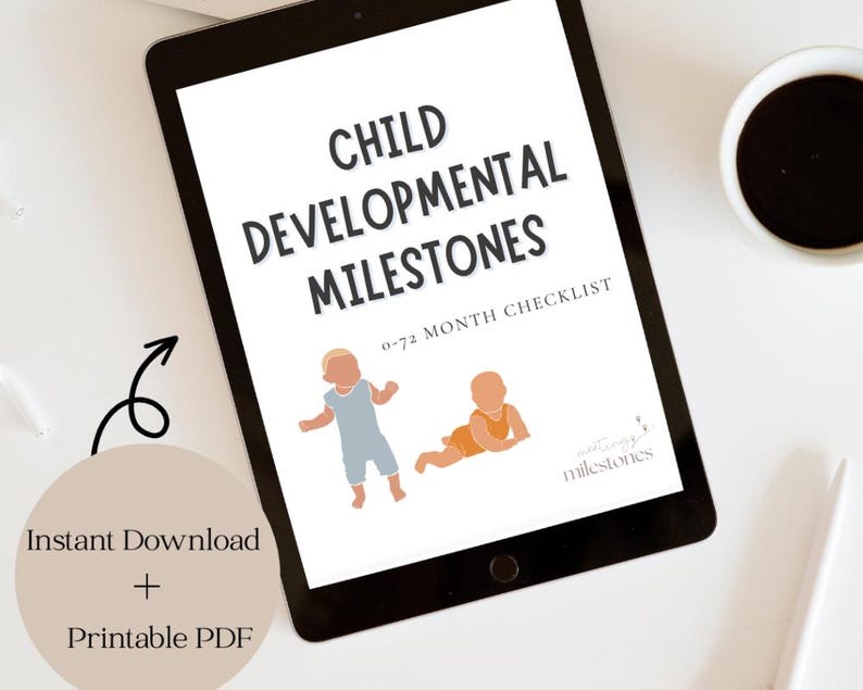 Child Development Milestone Checklist: Birth to 6.5 Years (digital ...