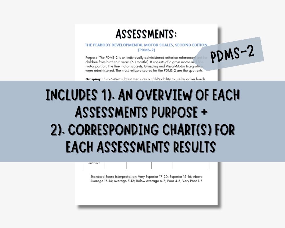 Pediatric OT Assessments: Resource Guide (digital Download) - Etsy