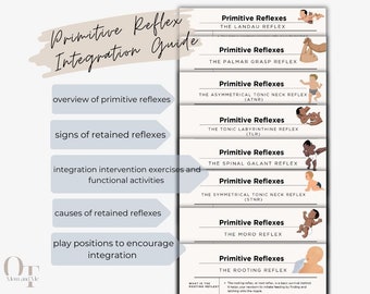 Instant Download Primitive Reflex Integration Activity Cards: Exercises ...