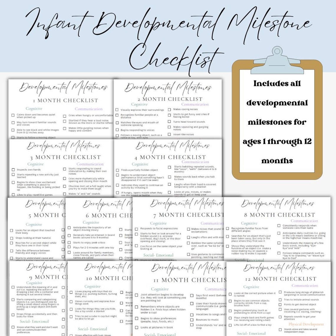 Infant Developmental Milestones, Baby's First Year Milestones, Baby ...