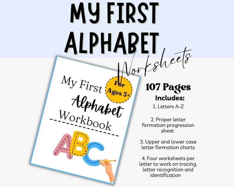 Alphabet Letter Formation Worksheets, Writing Practice, Tracing ...