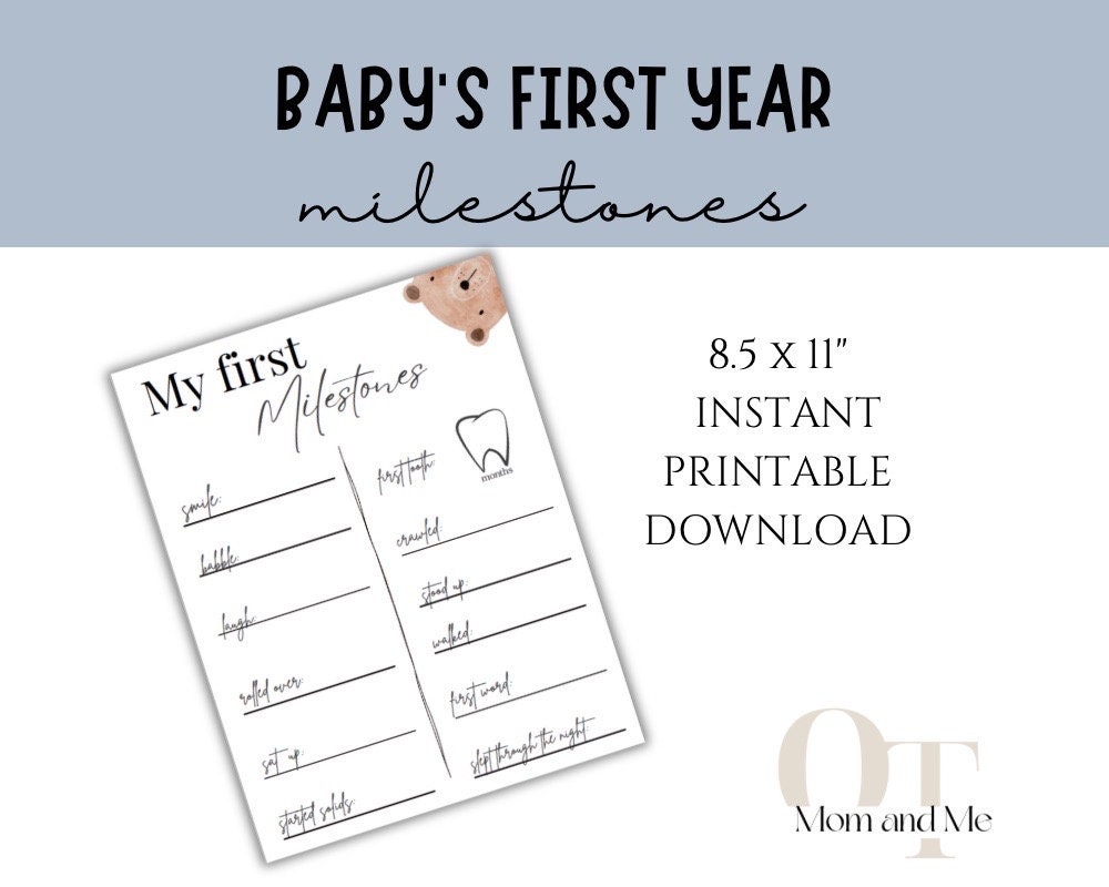Baby's First Milestones, My First Baby Milestones, Milestones Printable ...