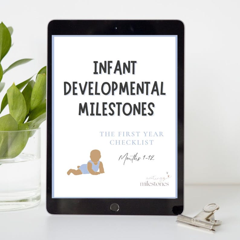 Infant Milestone Checklist: First Year Development (digital Download ...