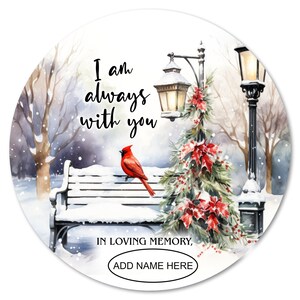 Cardinal Memorial Ornament PNG, Personalized Remembrance Ornament, Add ...