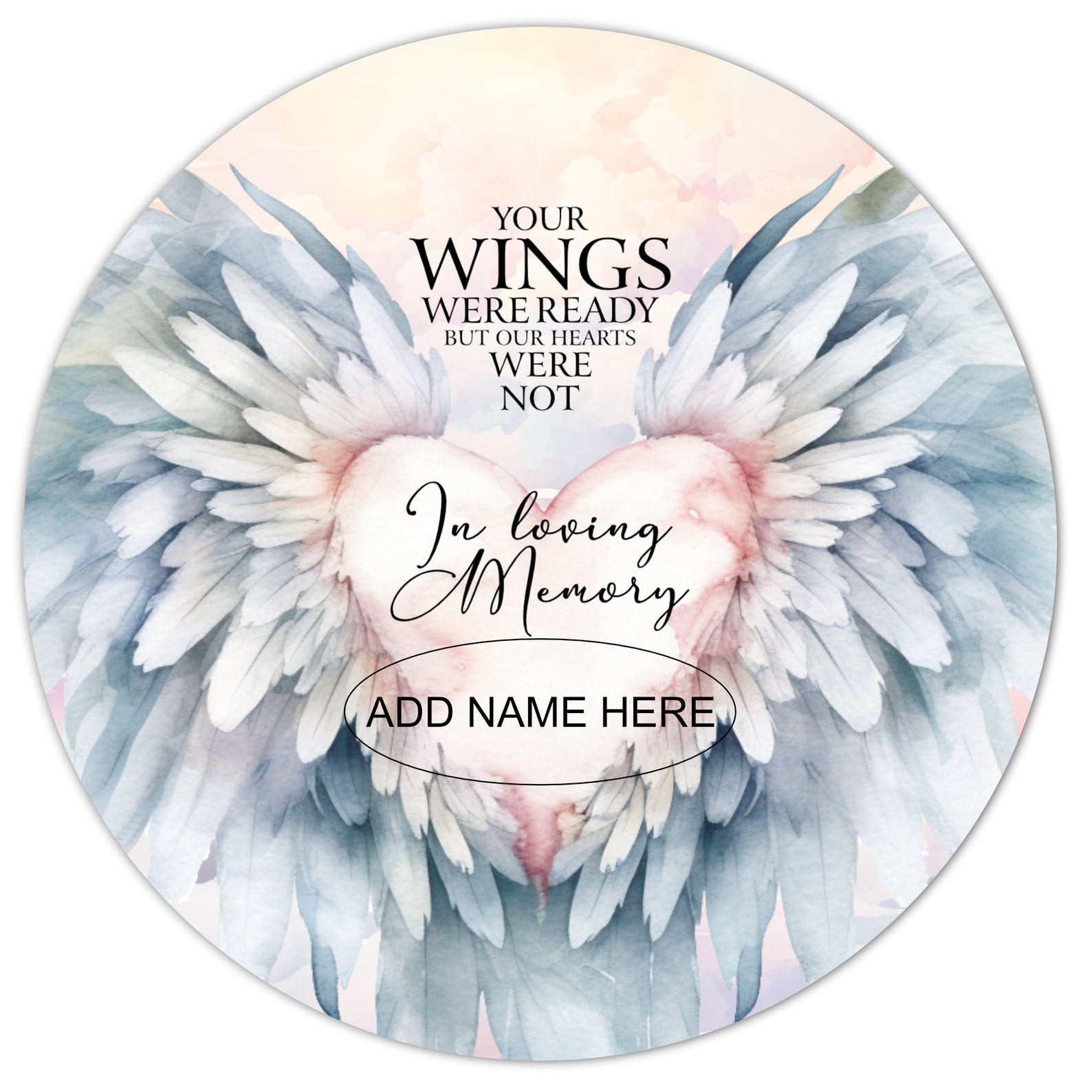 Angel Memorial Ornament PNG, Personalized Remembrance Ornament ...
