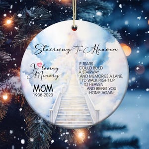 Heaven Memorial Ornament PNG, Personalized Remembrance Ornament ...