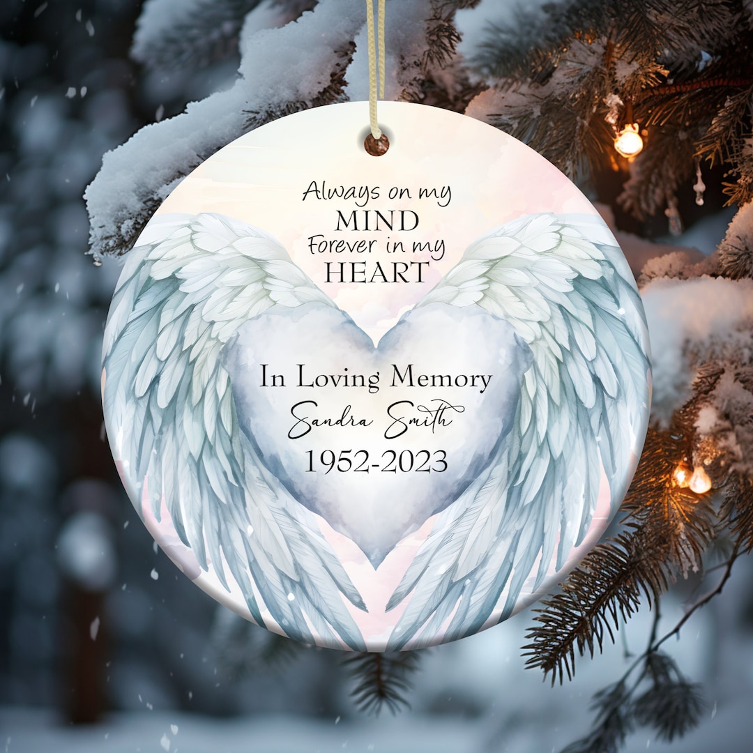 Angel Memorial Ornament PNG, Personalized Remembrance Ornament ...