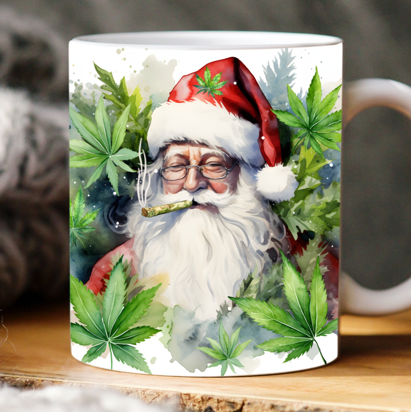 Christmas Weed Mug Wrap Bundle, 11oz and 15oz Mug Template, Christmas ...