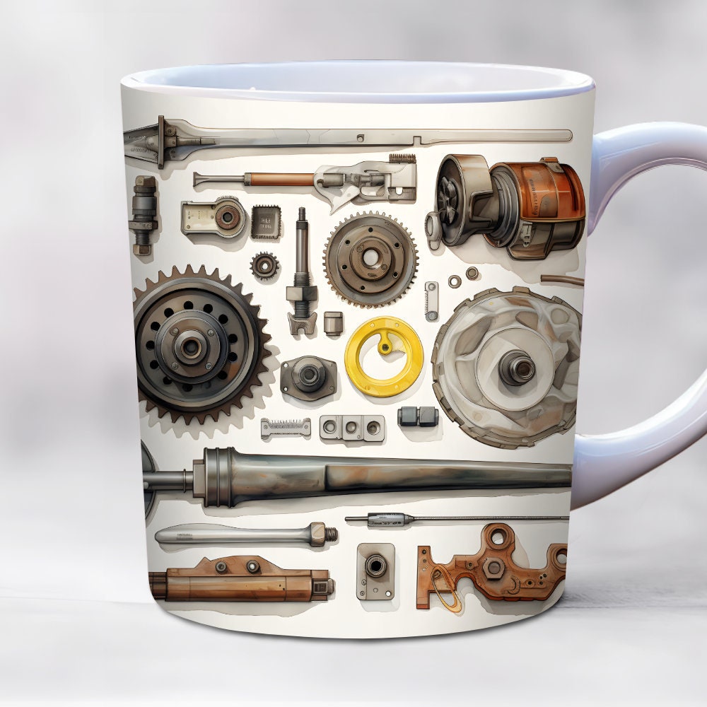 Mechanic Tools Mug Wrap Bundle PNG, 11oz and 15oz Mug Wrap Template ...