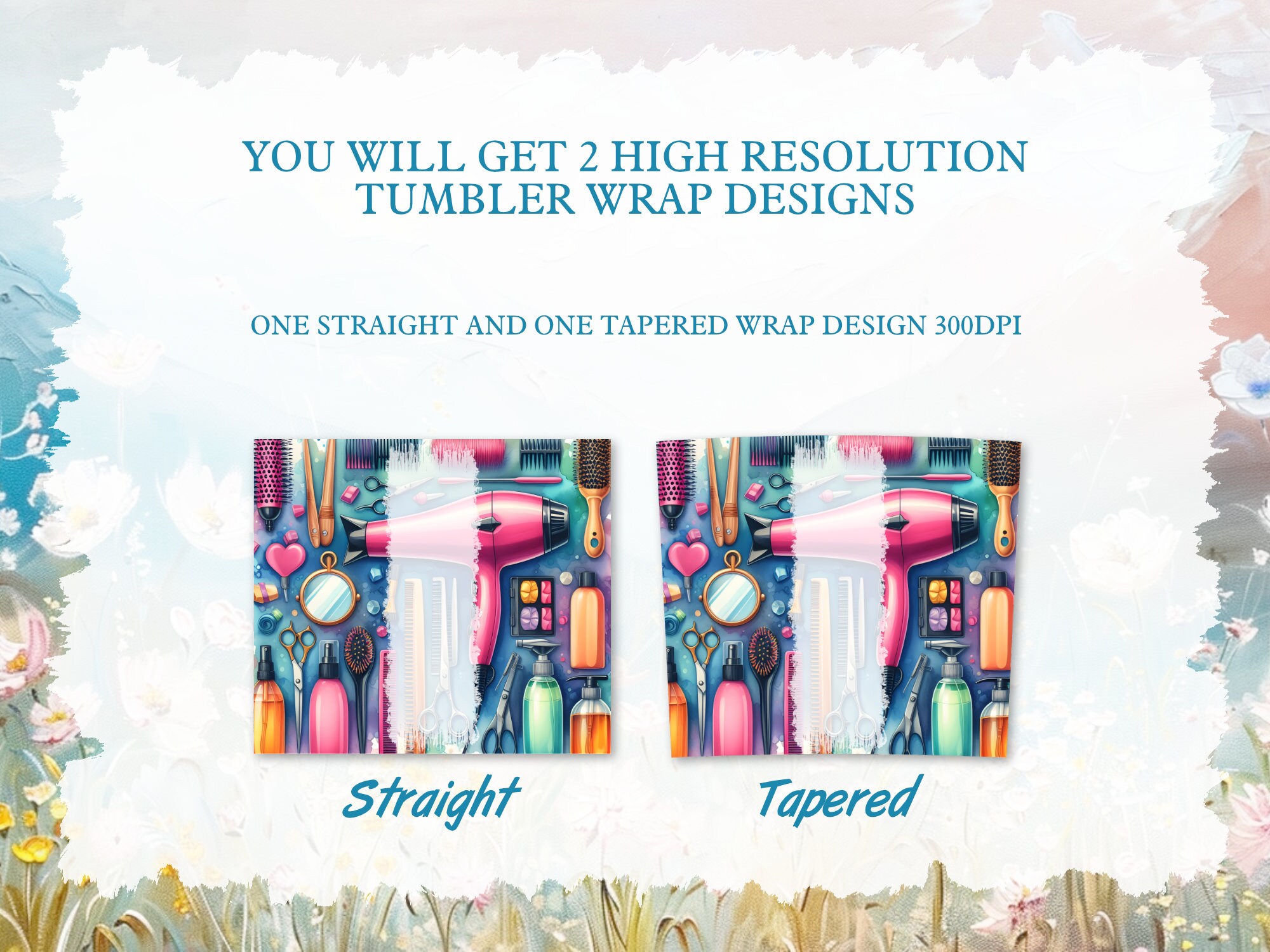 Hairdresser Add Name Tumbler Wrap, 20 Oz Skinny Tumbler Sublimation PNG ...