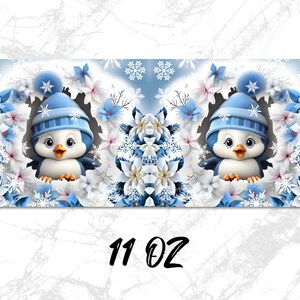 3d Baby Penguin Mug Wrap Png, 3d Christmas Mug Wrap Png, Hole in Wall ...