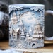 3d Winter Village Mug Wrap, 11oz and 15oz Mug Template, Winter Mug ...