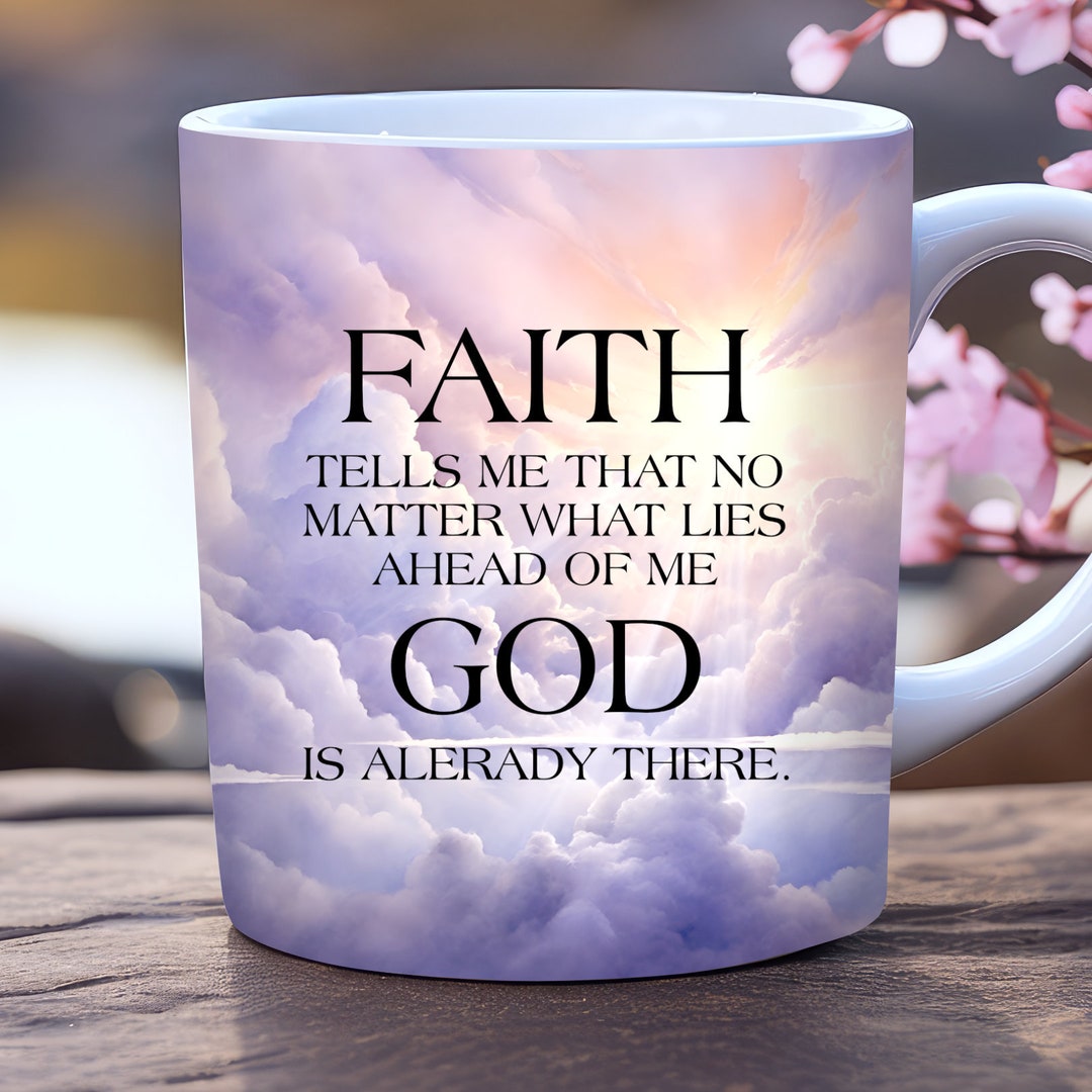 Christian Quotes Mug Wrap, 11oz and 15oz Mug Template, Faith Mug Wrap ...