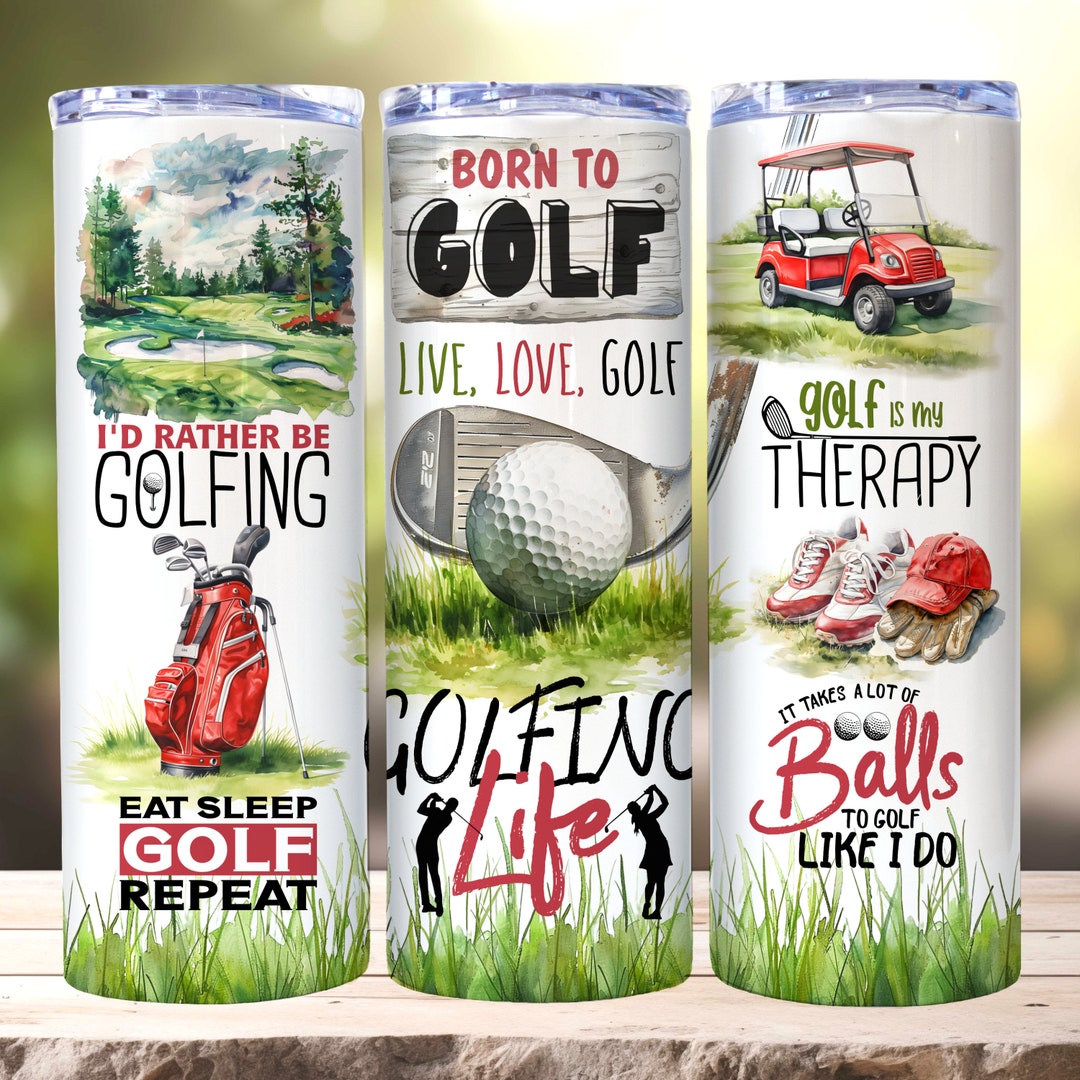 Golf Tumbler Wrap, 20oz Skinny Tumbler PNG, Straight and Tapered ...