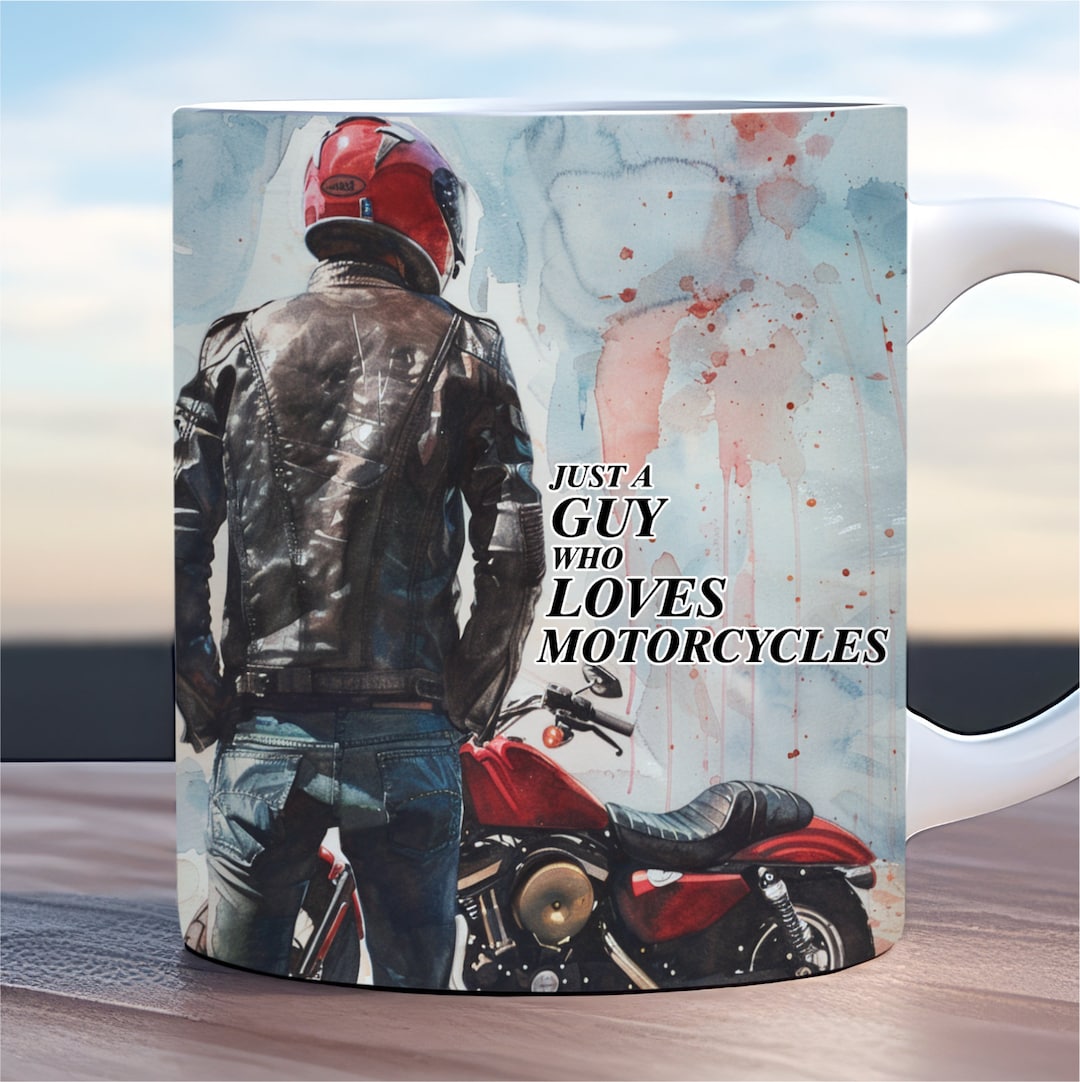 Motorcycle Mug Wrap, 11oz and 15oz Mug Wrap Template PNG, Pink ...